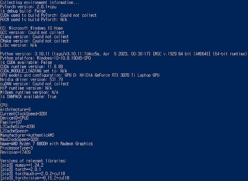 pytorch - Torch.cuda.is_available()가 False..?