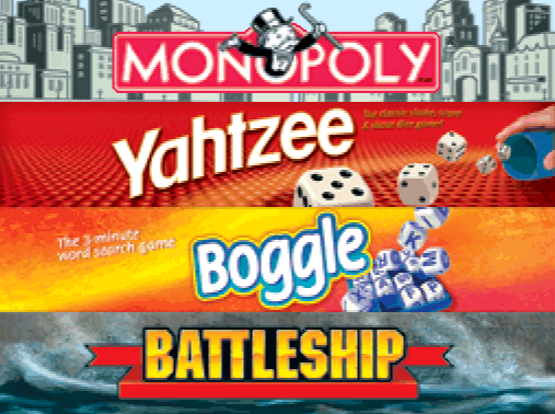 (NDS / USA) 4 Game Fun Pack Monopoly + Boggle + Yahtzee + Battleship ...