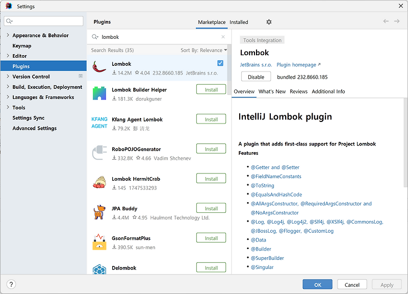 23.08.26 / [Java / SpringBoot / intelliJ] Lombok 라이브러리