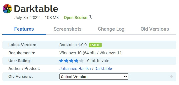 Darktable 무료 다운로드