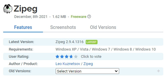 Zipeg 무료 다운로드