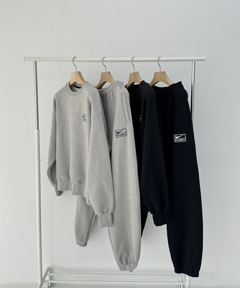 N x S 사각자수 맨투맨 & 후드집업 & 팬츠 2col