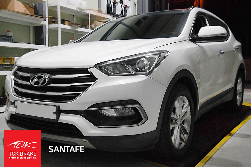 [현대 싼타페DM] 브레이크 밀림에는 4P, 6P 말고 순정 튜닝 추천드립니다 - 경남브레이크튜닝전문샵 :: TGK 브레이크