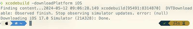 Could not download and install iOS 17.0 Simulator runtime with Xcode 15.0
