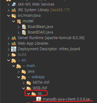 [JSP] JDBC를 이용해서 mariadb랑 연동하기
