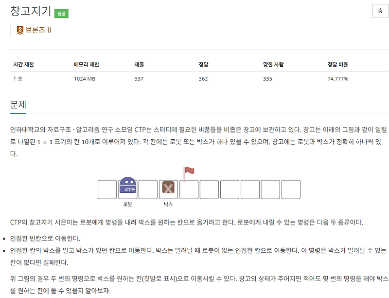 BAEKJOON / 백준 - JAVA 31844번 창고지기 — SlowCoding