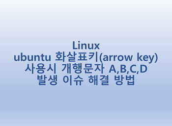 [Linux] ubuntu 화살표키(arrow key) 사용시 개행문자 A,B,C,D 발생 이슈 해결 방법 — bonoDev