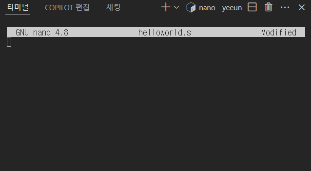 h_ 어셈블리어로 Hello World 출력