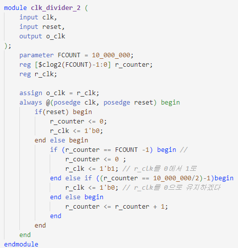 Verilog - CLK divider