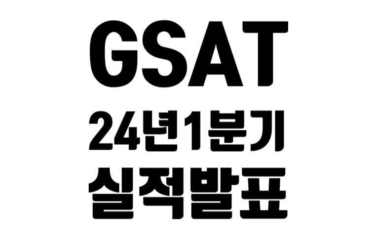 GSAT 24년 1분기 실적 발표 :: 재테크 & 다이어트