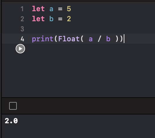 iOS swift Int, Float 계산 순서