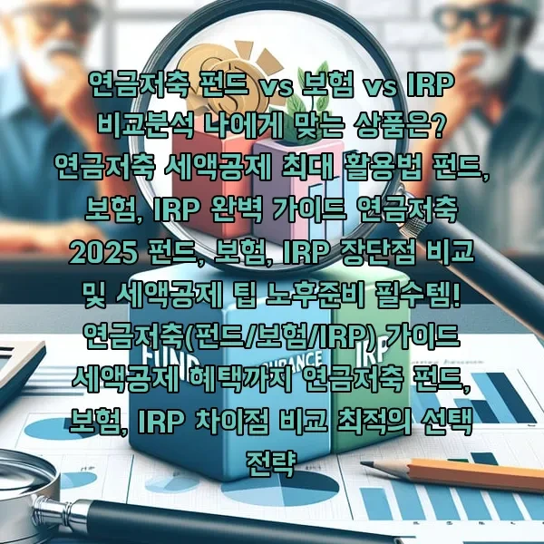 연금저축 펀드 vs 보험 vs IRP 비교분석 완벽 가이드