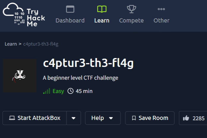 [Tryhackme] c4ptur3-th3-fl4g(CTF challenge walkthrough)