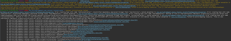 [Bean 의존성 주입] nested exception is org.springframework.beans.factory.UnsatisfiedDependencyException