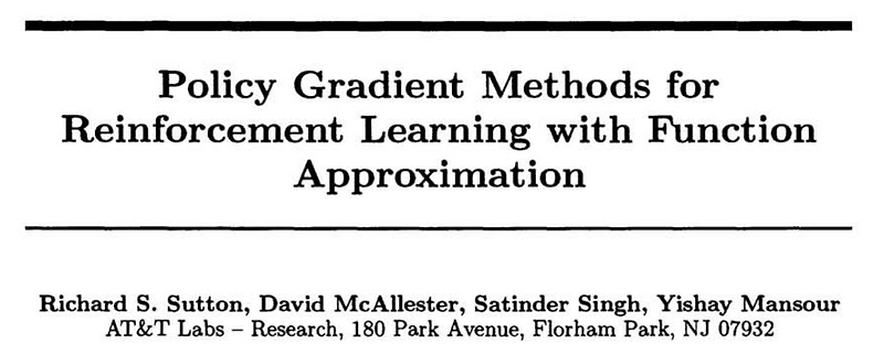2. Policy Gradient Methods for Reinforcement Learning with Function ...