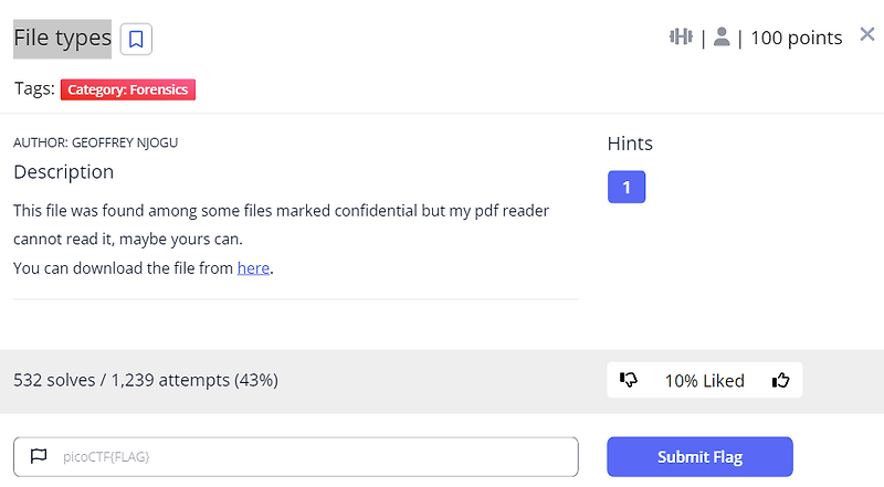 [picoCTF]File types :: maehwa.0201
