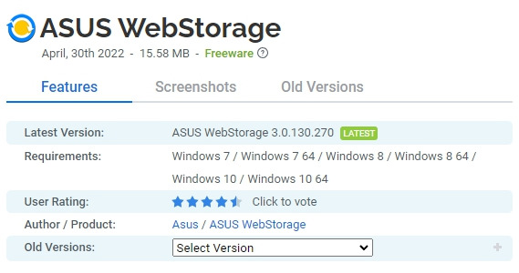 ASUS WebStorage 무료 다운로드