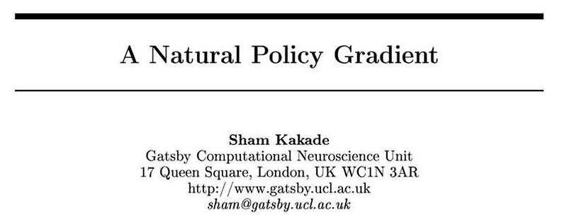 5. Natural Policy Gradient — RL Korea Blog