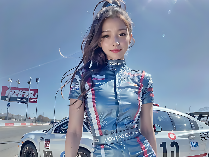 AI LOOKBOOK: Realistic beauty racing girls, AI motor show models | レーシングガール