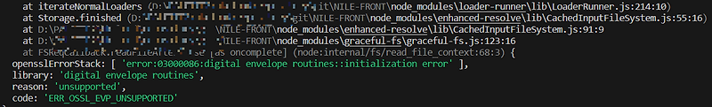[error]error:03000086:digital envelope routines::initialization error 오류 해결하기 Vue.js