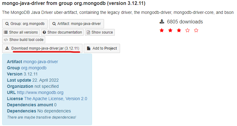 [Java] mongoDB 연결하는 방법 (자바에서 몽고디비 접근, jar 설정)