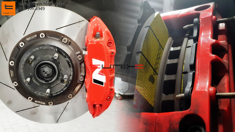 벨로스터 N 네오테크NF4p 380mm 디스크연마 & 아도반 세라믹패드교체 - 핸들떨림 브레이크소음 ( 대구브레이크튜닝 아반떼 k3 i30 = 튜닉스 )