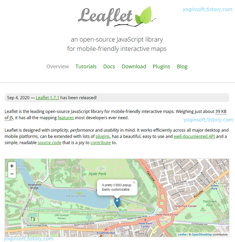 leaflet - #1 가벼운 웹 지도 만들기
