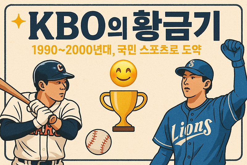 [연재 2편] 🌟 KBO의 황금기 – 1990~2000년대, 국민 스포츠로의 도약