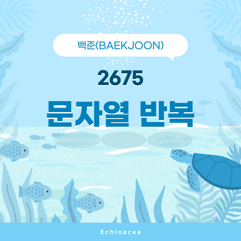 백준 / Python / 2675 / 문자열 반복 / 문제풀이