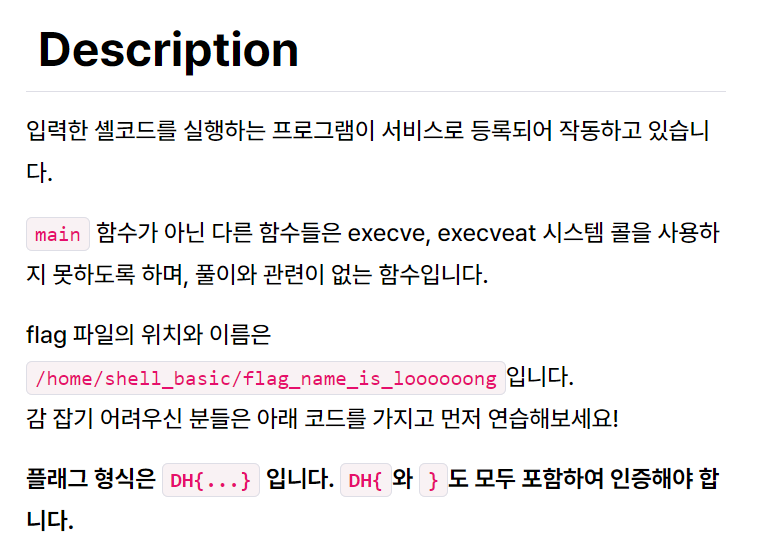 [ Dreamhack ] shell_basic