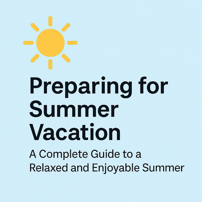 ☀️ Preparing for Summer Vacation - A Complete Guide to a Relaxed and ...