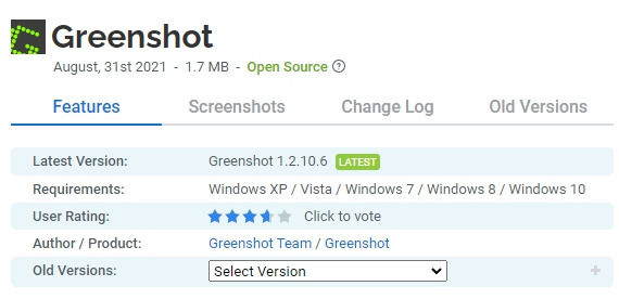 Greenshot 무료 다운로드
