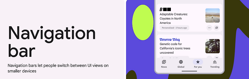 Material 3 UI - Navigation bar