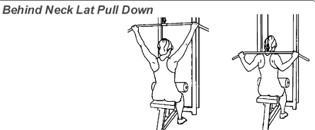 8 . 비하인드 넥 랫 풀 다운(Behind Neck Lat Pull Down)