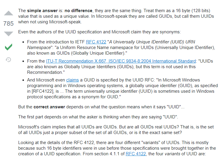 GUID, UUID 차이점 #IT용어요약정리