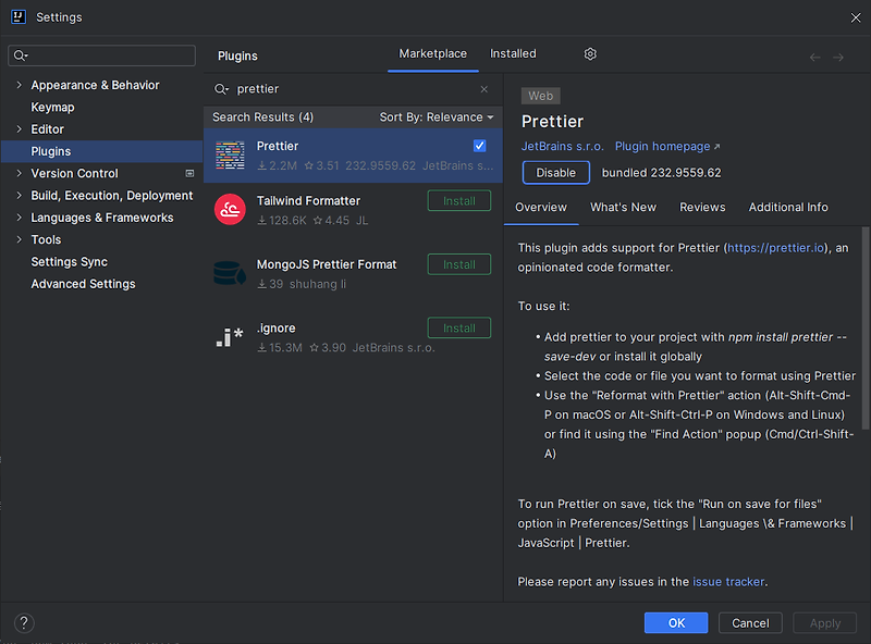 ESLint, Prettier 적용 (IntelliJ, WebStorm)