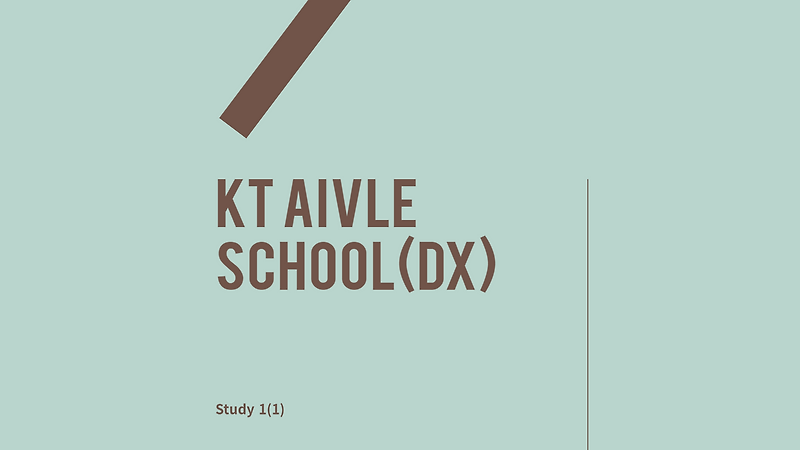 2023 KT AIVLE SCHOOL (DX컨설턴트) 스터디 개설 & 1차 발표 :: hyun_qq