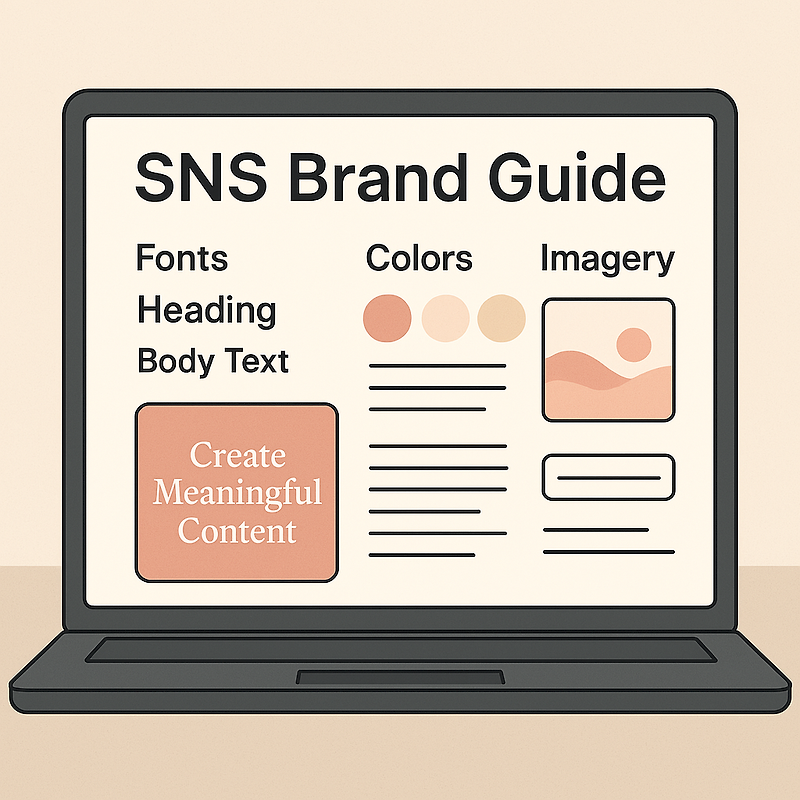 SNS 브랜드 가이드 문서 작성법 – 톤앤매너, 색상, 이미지 전략까지 한눈에!