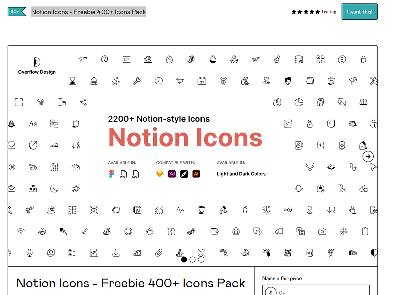 Notion Icons - Freebie 400+ Icons Pack