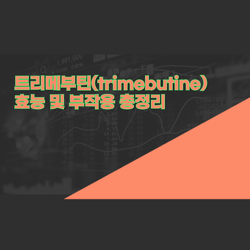 트리메부틴(trimebutine) 효능 및 부작용 총정리