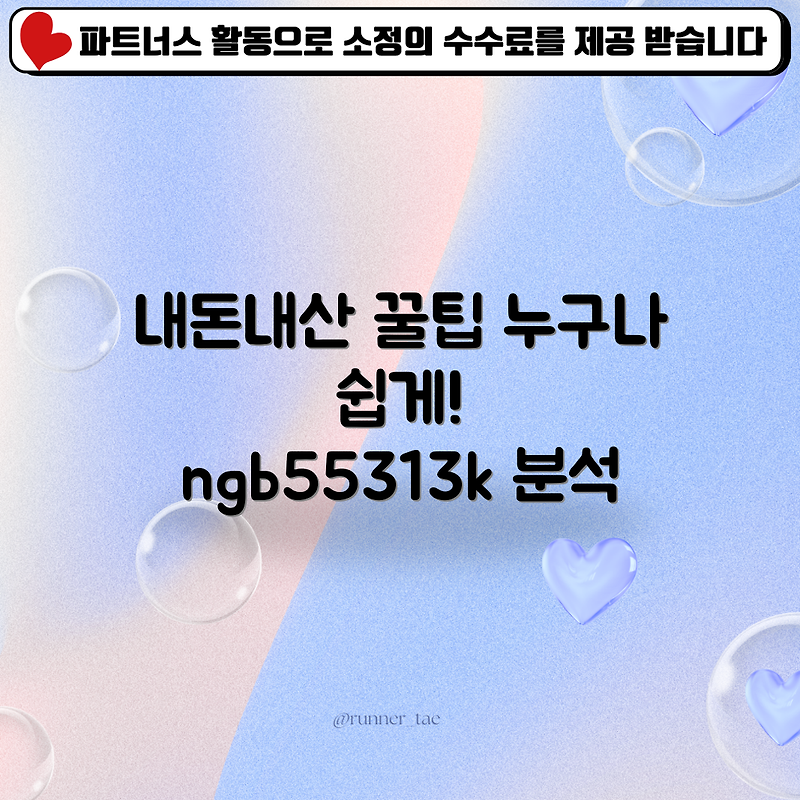 누구나 쉽게 시도하는 ngb55313k 내돈내산 리뷰