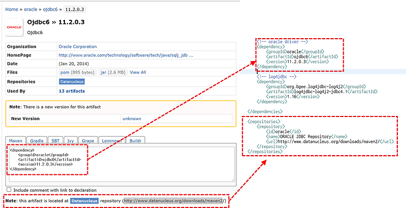 Maven Ojdbc6 Dependency 설정