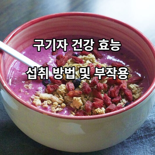 구기자 건강 효능과 섭취 방법 및 부작용