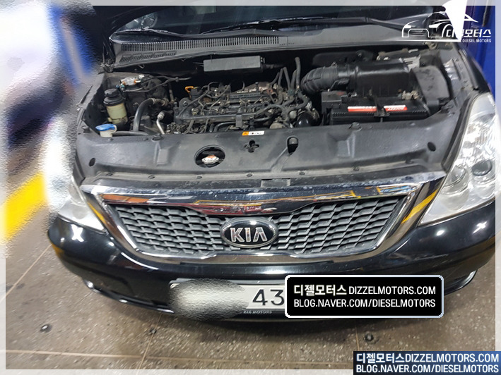 카니발/매연 증상 방문-DPF 탈거 클리닝,인터쿨러 교환,BBN 카본 수소 클리닝