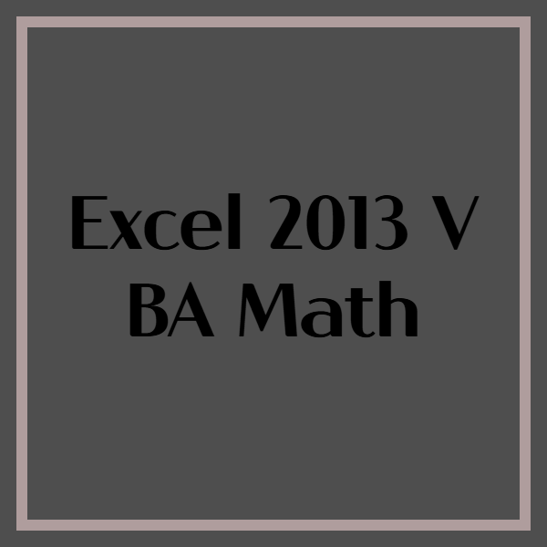 Excel 2013 VBA Math를 활용한 효과적인 데이터 분석 기법