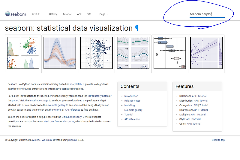 Seaborn 공식사이트
