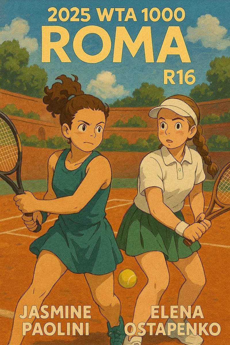 2025 WTA1000 로마 R16 재스민 파올리니 vs 엘레나 오스타펜코