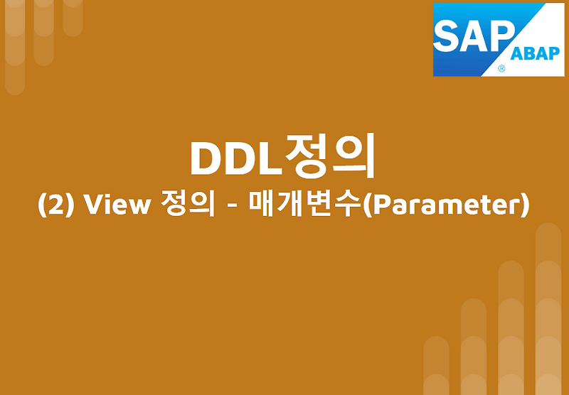 DDL정의-(2) View 정의 - 매개변수(Parameter)