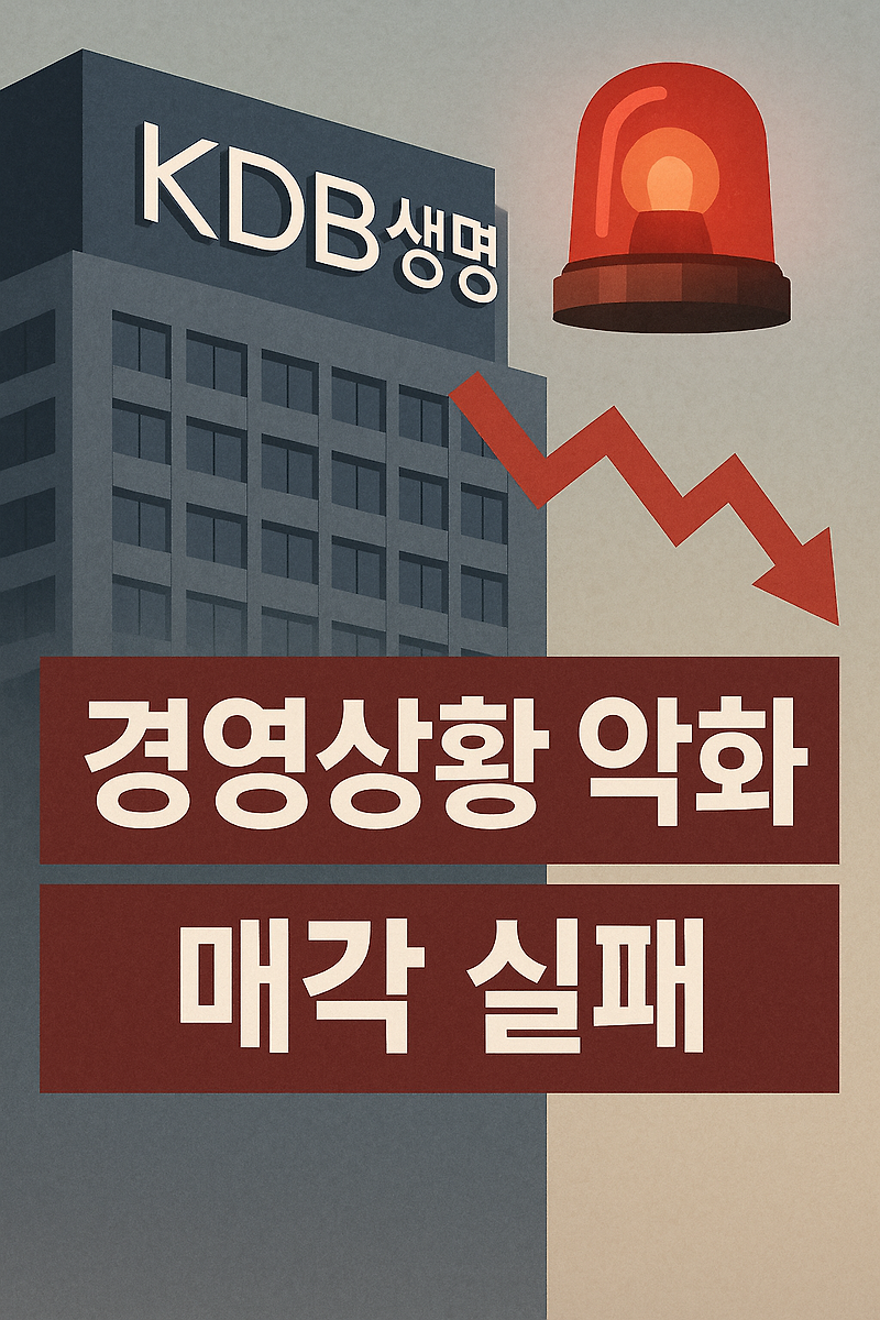 KDB생명, 심각한 경영 위기 직면…매각 실패와 적자로 흔들리는 생명보험사
