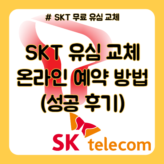 skt 유심 교체 온라인 예약 방법(예약 성공 후기)